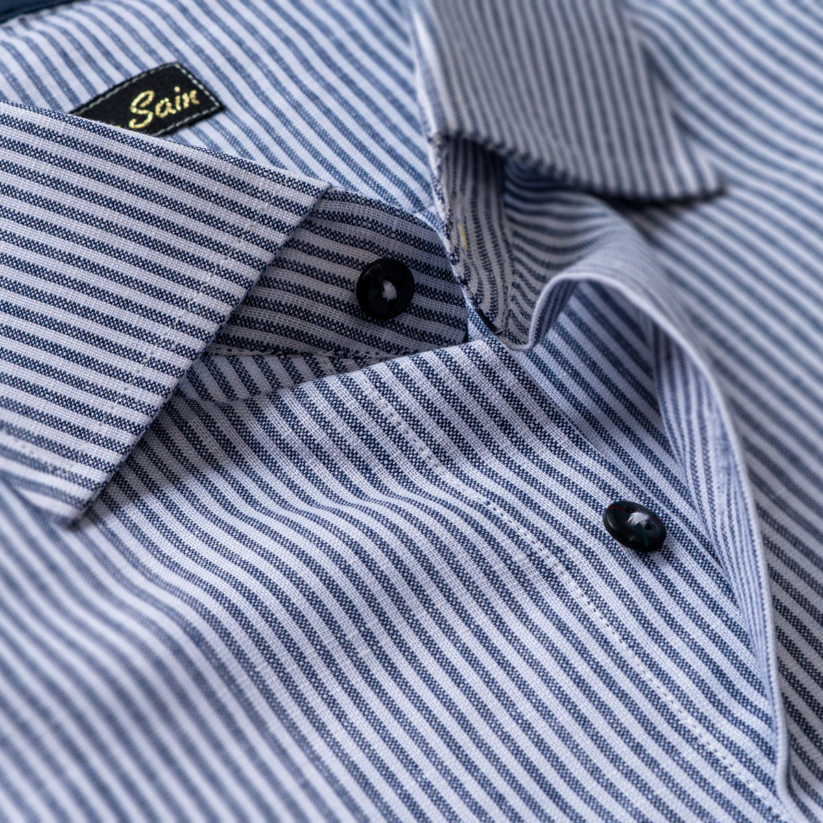 GREY STRIPES PURE LINEN SHIRT – Sameer Sain