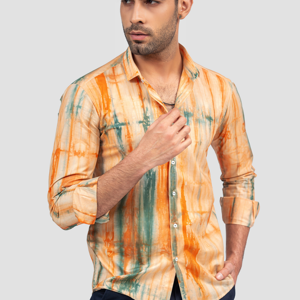 Multi colourfull print fabric shirt – Sameer Sain