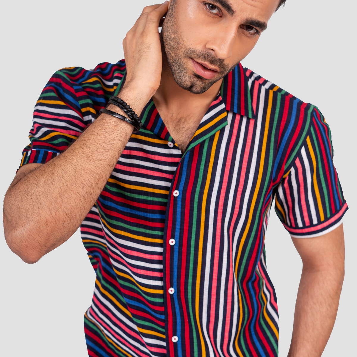 Colorful print half sleeves shirt – Sameer Sain